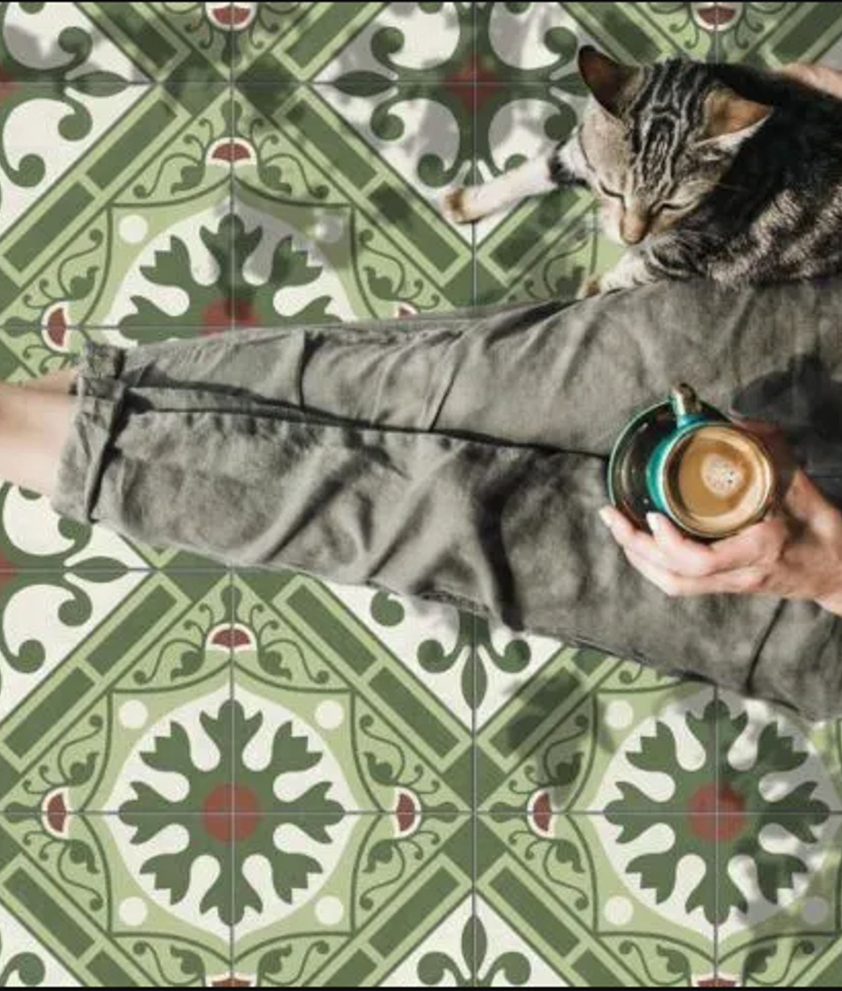 Dalle style carreaux ciment rect. 49.75x99.55cm ALTEA CORBETA OUTDOOR ...